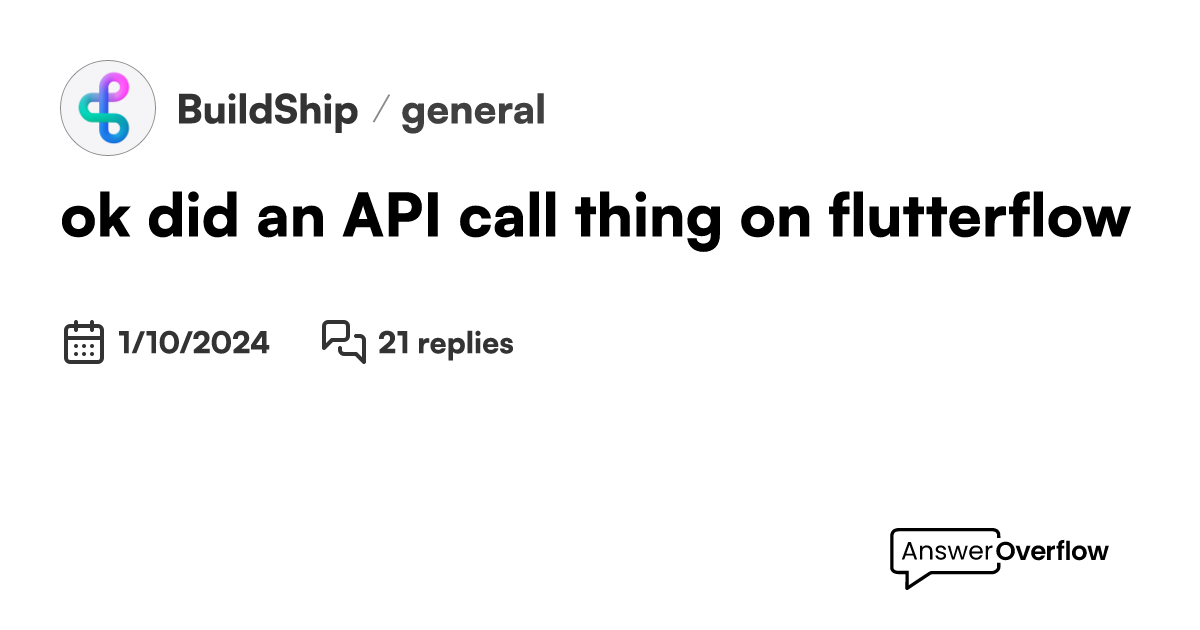ok did an API call thing on flutterflow - BuildShip