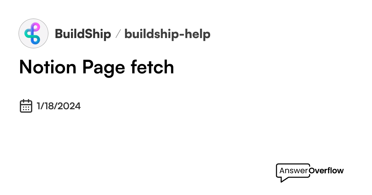 Notion Page fetch - BuildShip