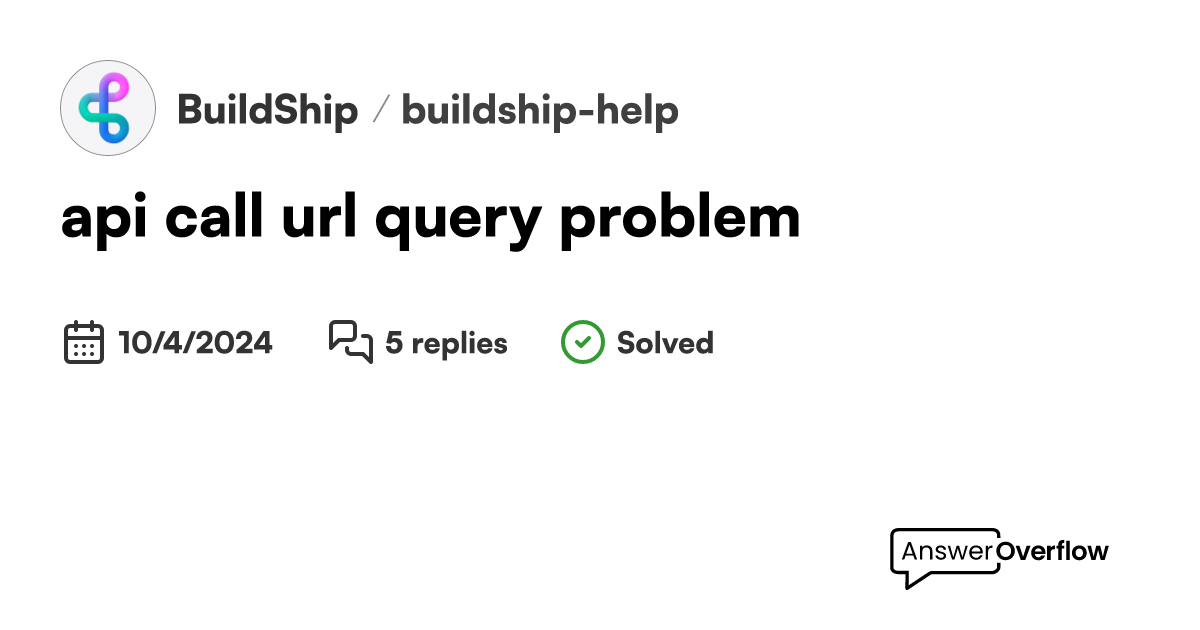api call url query problem - BuildShip