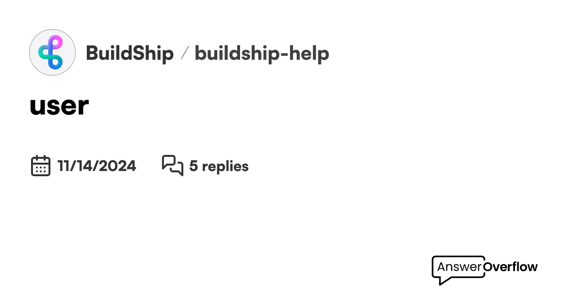 user - BuildShip